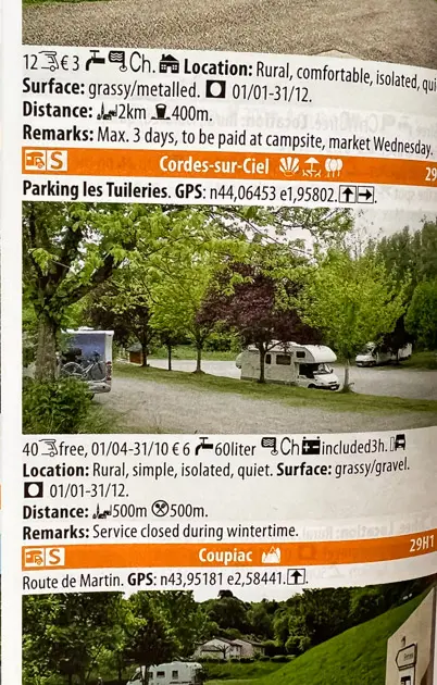 Aires de Service - Free + cheap motorhome stopovers in France