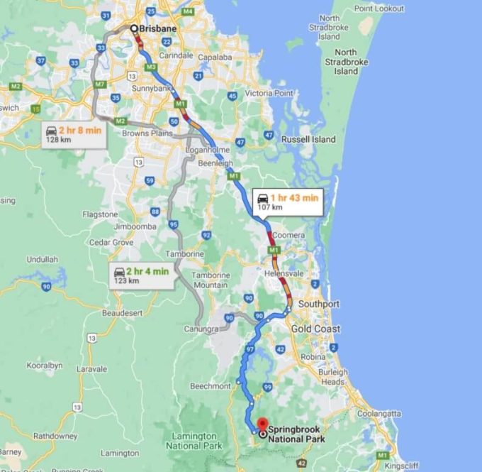 Springbrook National Park Walks and Gold Coast waterfalls